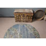 Bungalow Rose Blue Turkish Round Rug That Is Perfect For Your Living ...