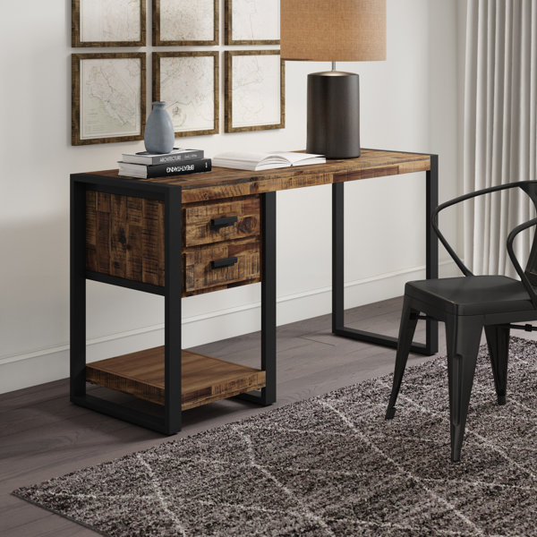 Alcott Hill® Crysta Metal Base Writing Desk & Reviews | Wayfair