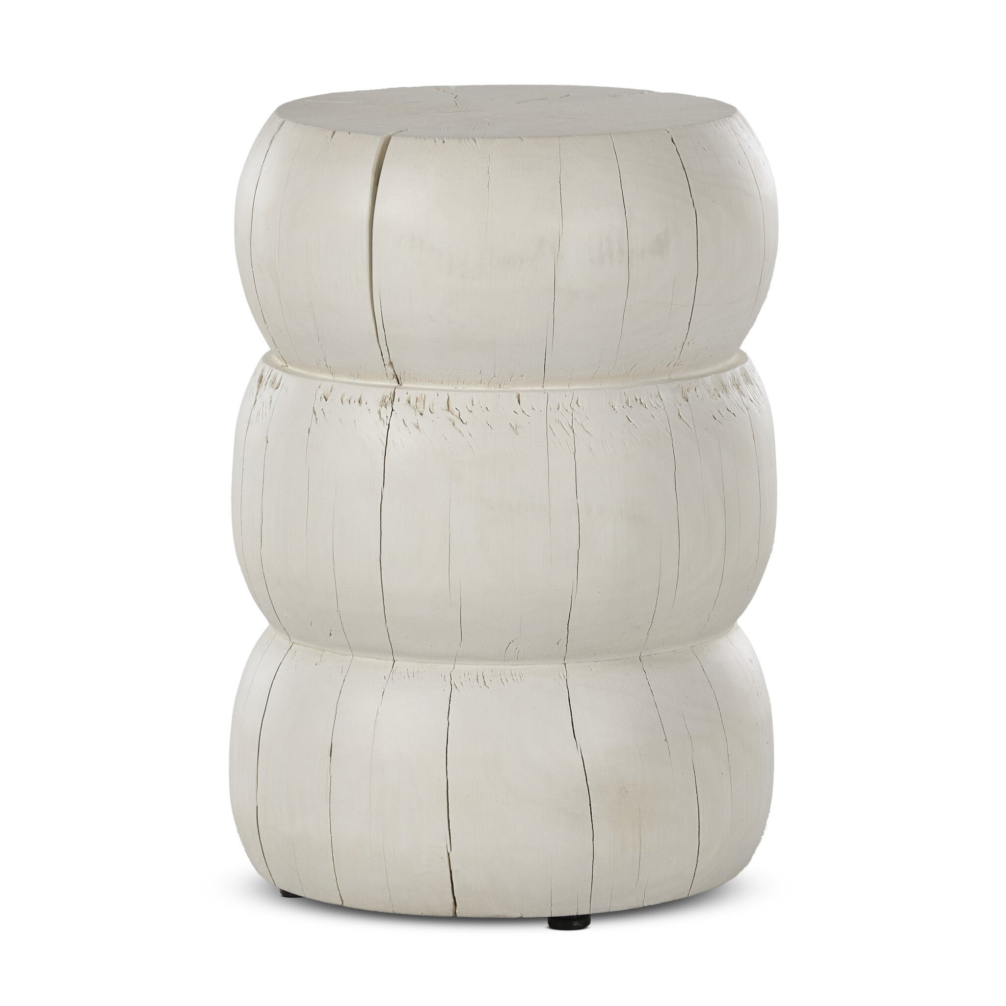 Four Hands Pagoda End Table-Ivory | Perigold
