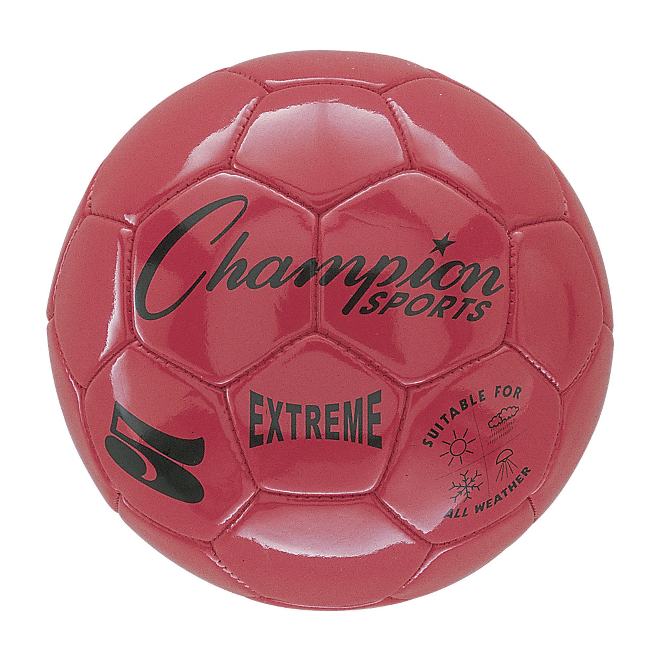 Champion Sports Extreme Soccer Ball, Size 5, Red | Wayfair