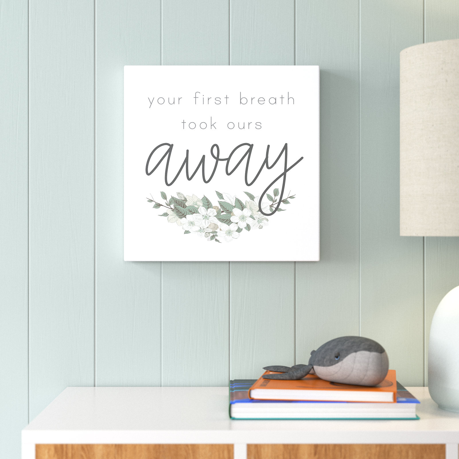 Sand & Stable™ Baby & Kids Waterville Your First Breath Canvas Art ...