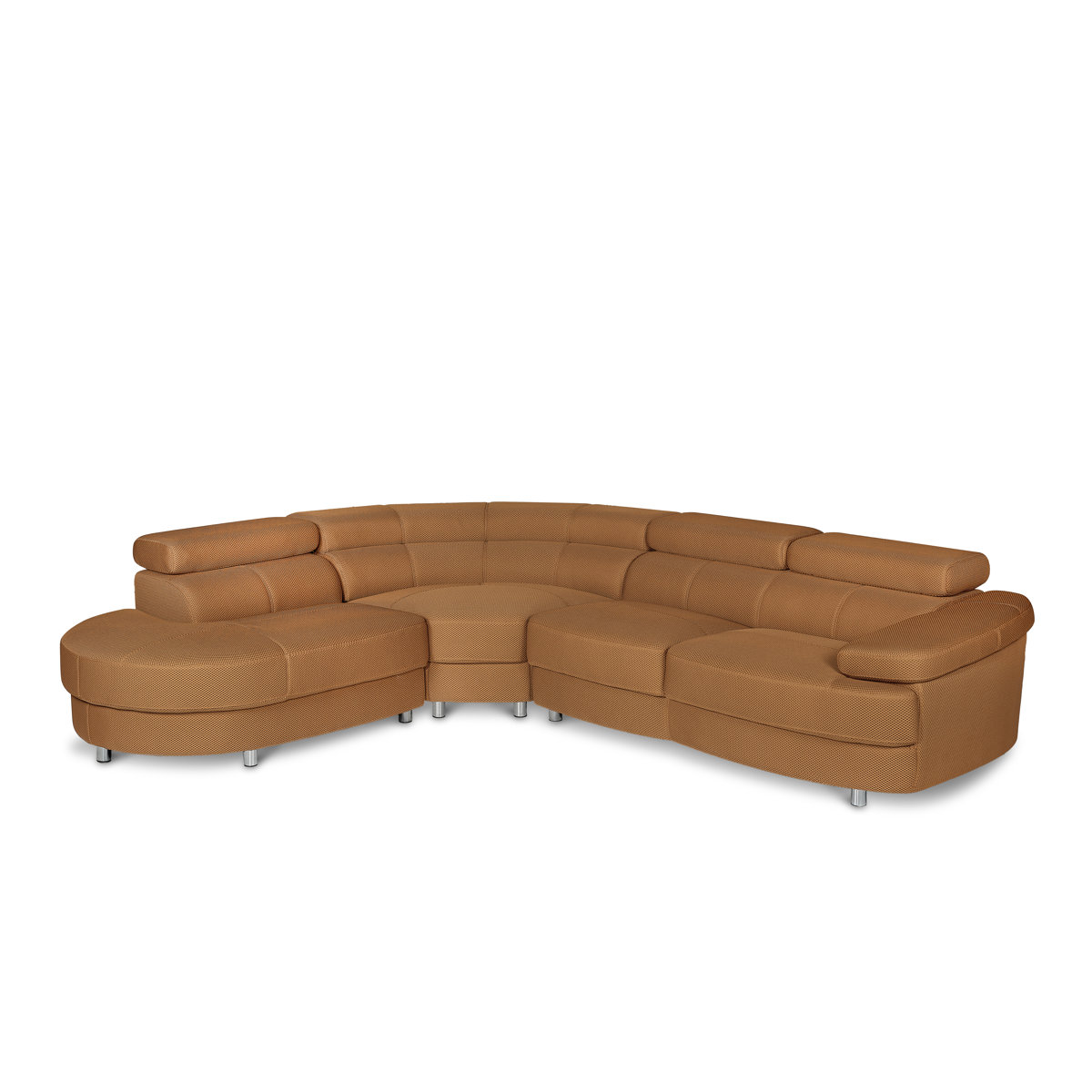 Brayden Studio Mesh Fabric Corner Sofas Upholstered Corner Sectional ...