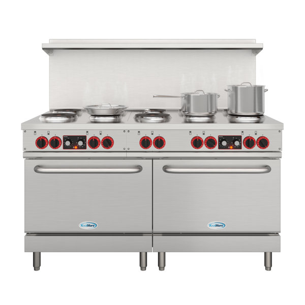 KoolMore 60 In. Commercial Electric Range with 10 Burners and 2 ...