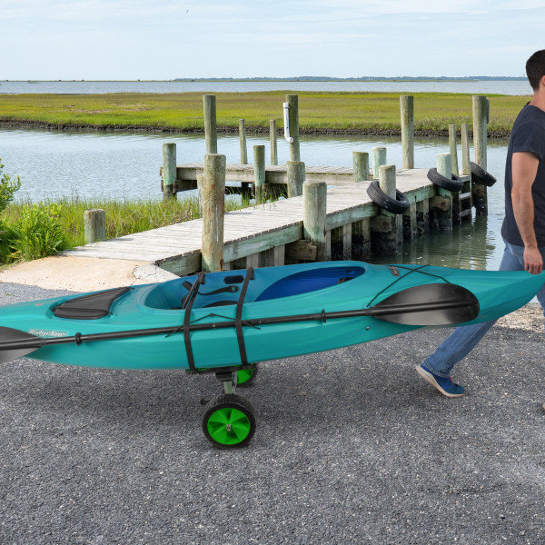 Arlmont & Co. RAD Sportz Simreet Kayak Cart with 140lb Capacity, Green ...