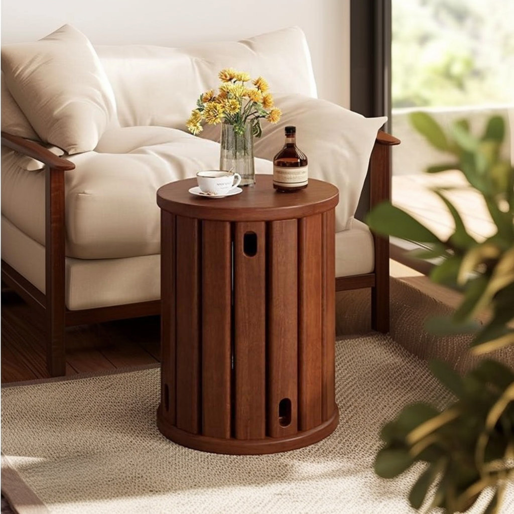 Lark Manor 4-in-1 Wooden Accent Stools End Table - Wayfair Canada