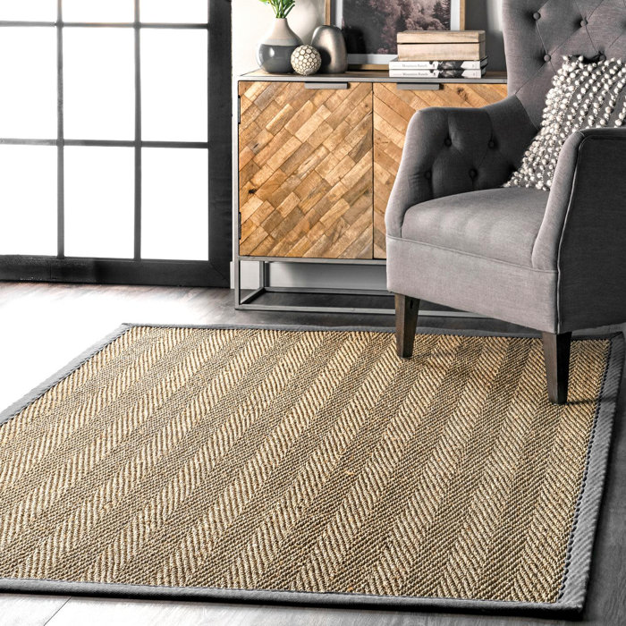Bay Isle Home Bengtson Bamboo Slat/Seagrass Light Brown Rug | Wayfair