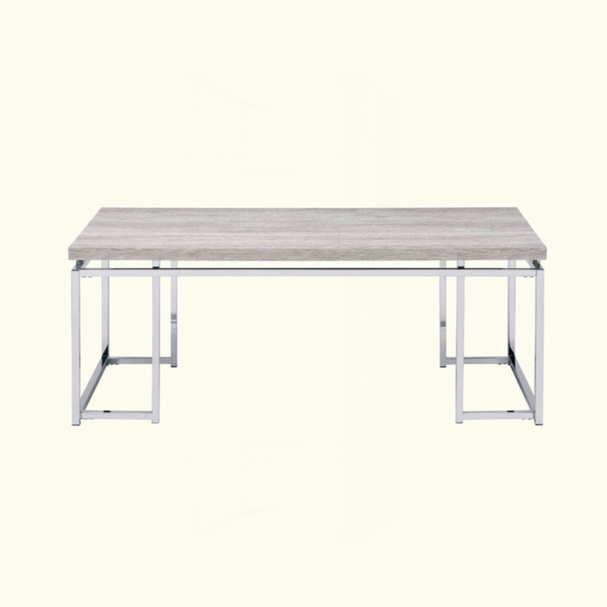 Ivy Bronx Rectangular Coffee Table With Metal Sled Base | Wayfair