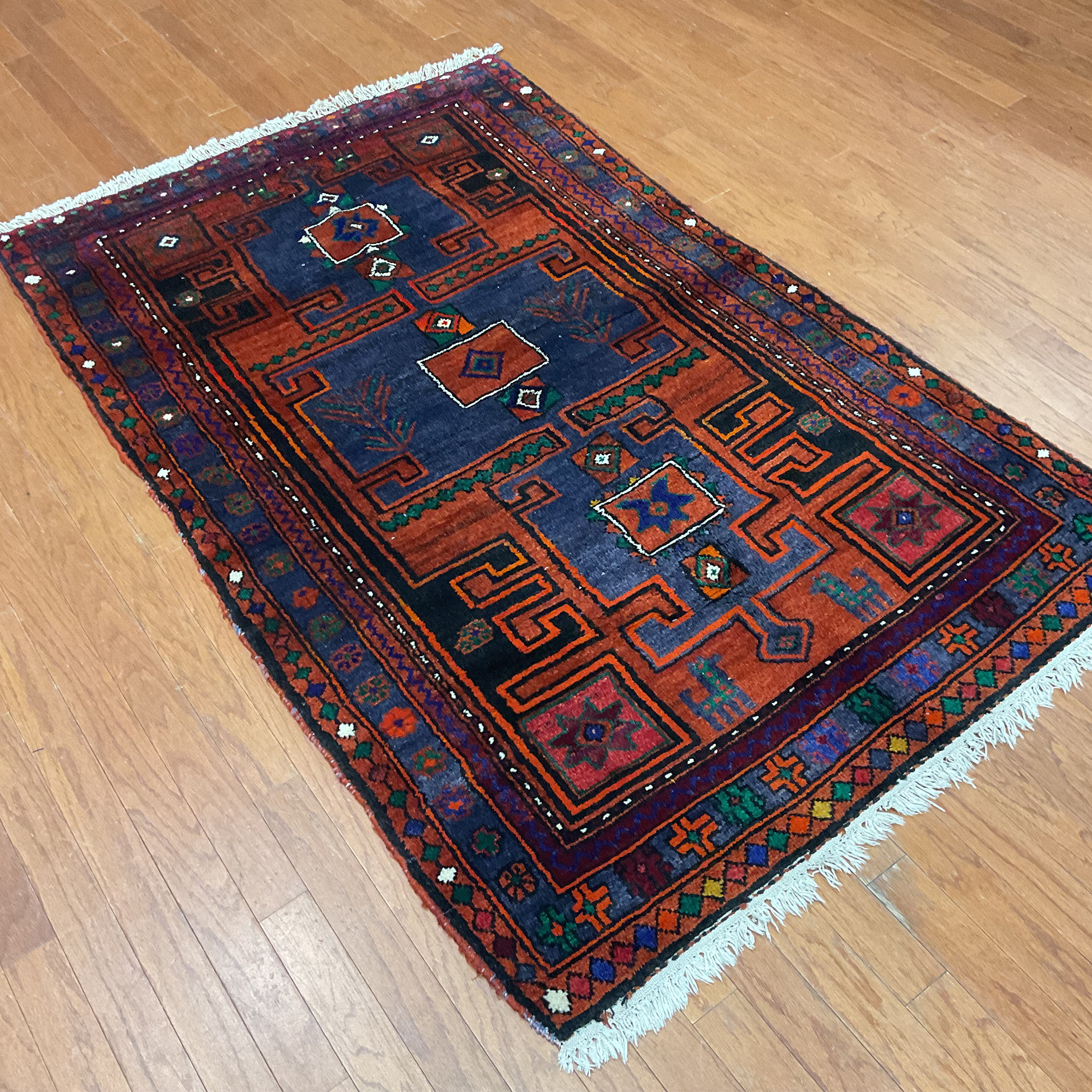 Bungalow Rose Handmade Hamadan Wool Rug | Wayfair