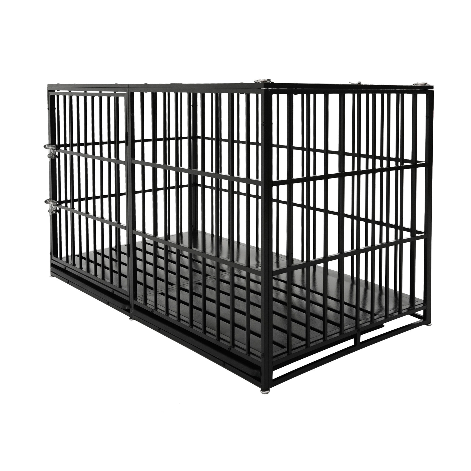 17 Stories 61" Extra Large Heavy Duty Dog Crate Dog Cage Strong Metal ...