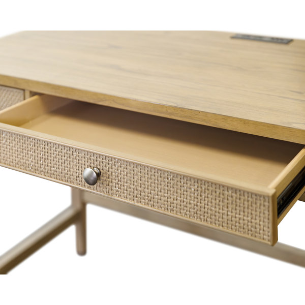Lark Manor™ Modern Wood Writing Desk, Office Desk, Storage Desk ...
