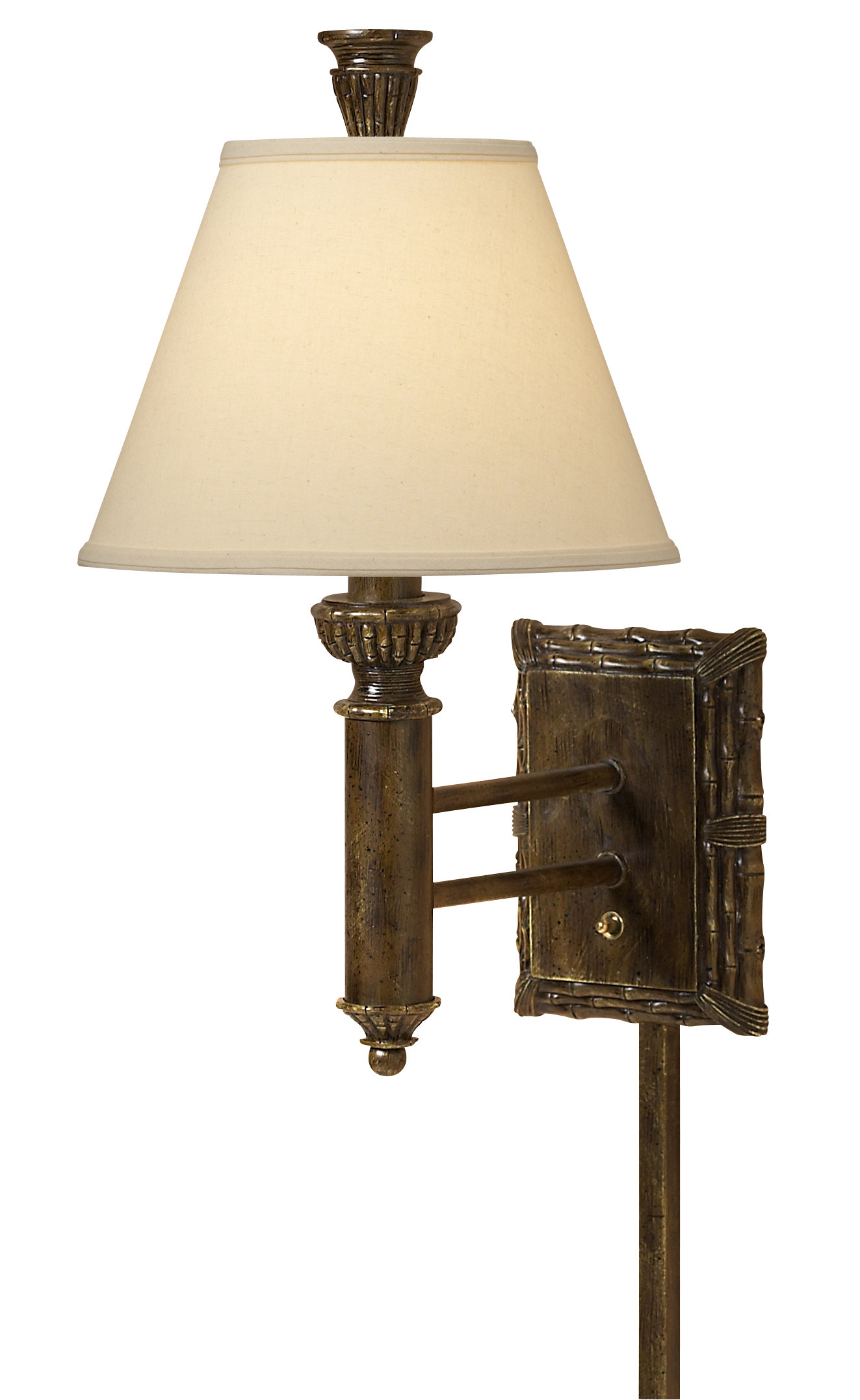 Medallion Lighting Dark Bamboo Single Wall Lamp | Wayfair