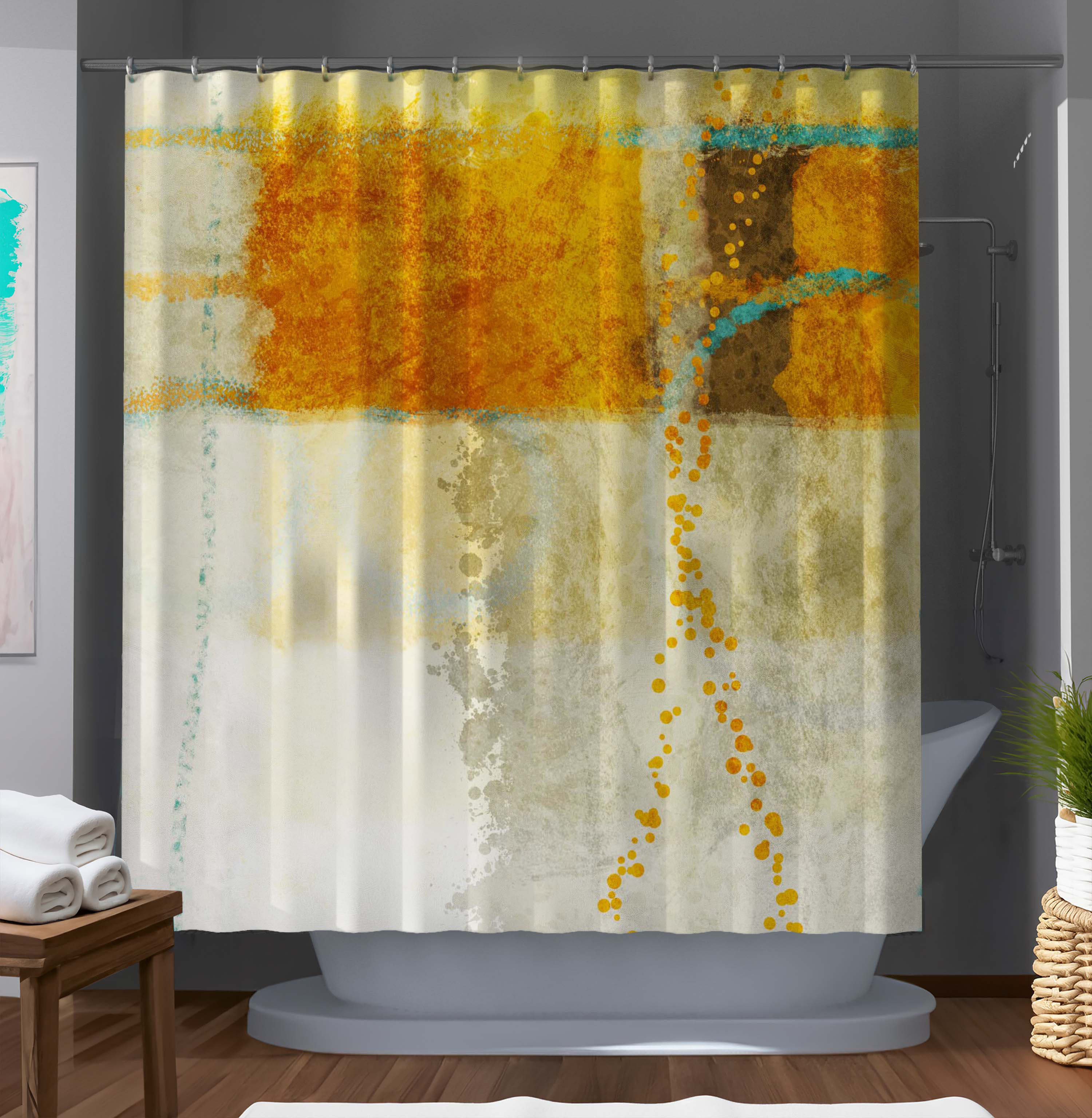 East Urban Home Arthuree Abstract Shower Curtain | Wayfair