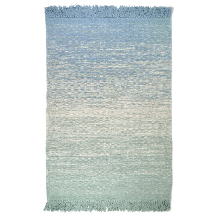 Bloomsbury Market Huntsdale Cotton Blue/Green/Brown Rug | Wayfair.co.uk
