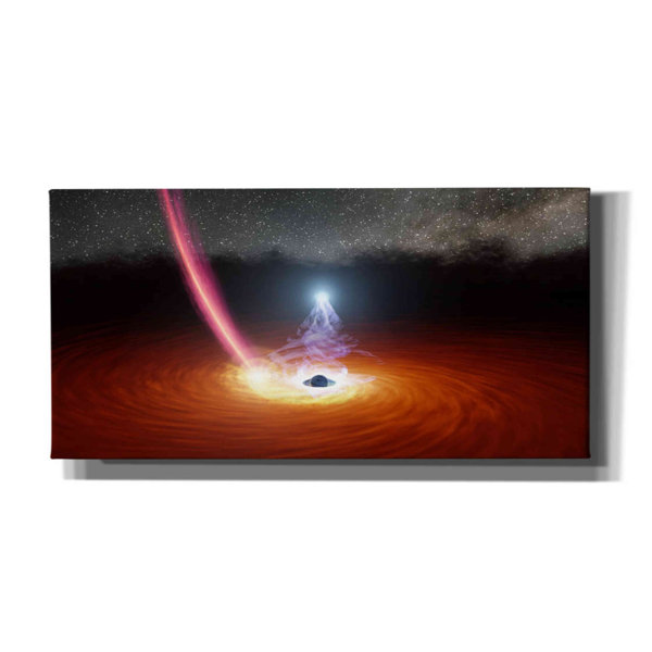 Trinx Black Hole Corona On Canvas Painting | Wayfair