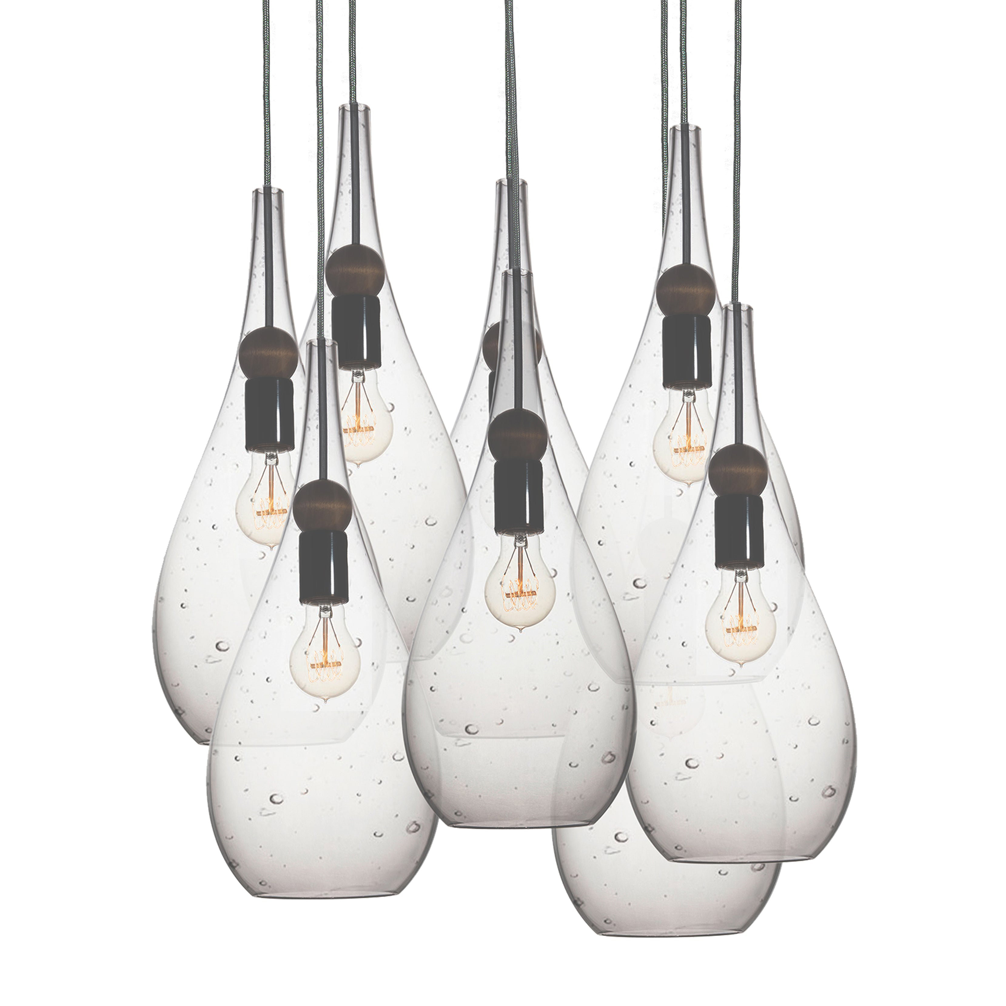 Hammers and Heels Earth 8 - Light Teardrop Globe Chandelier with Rope ...