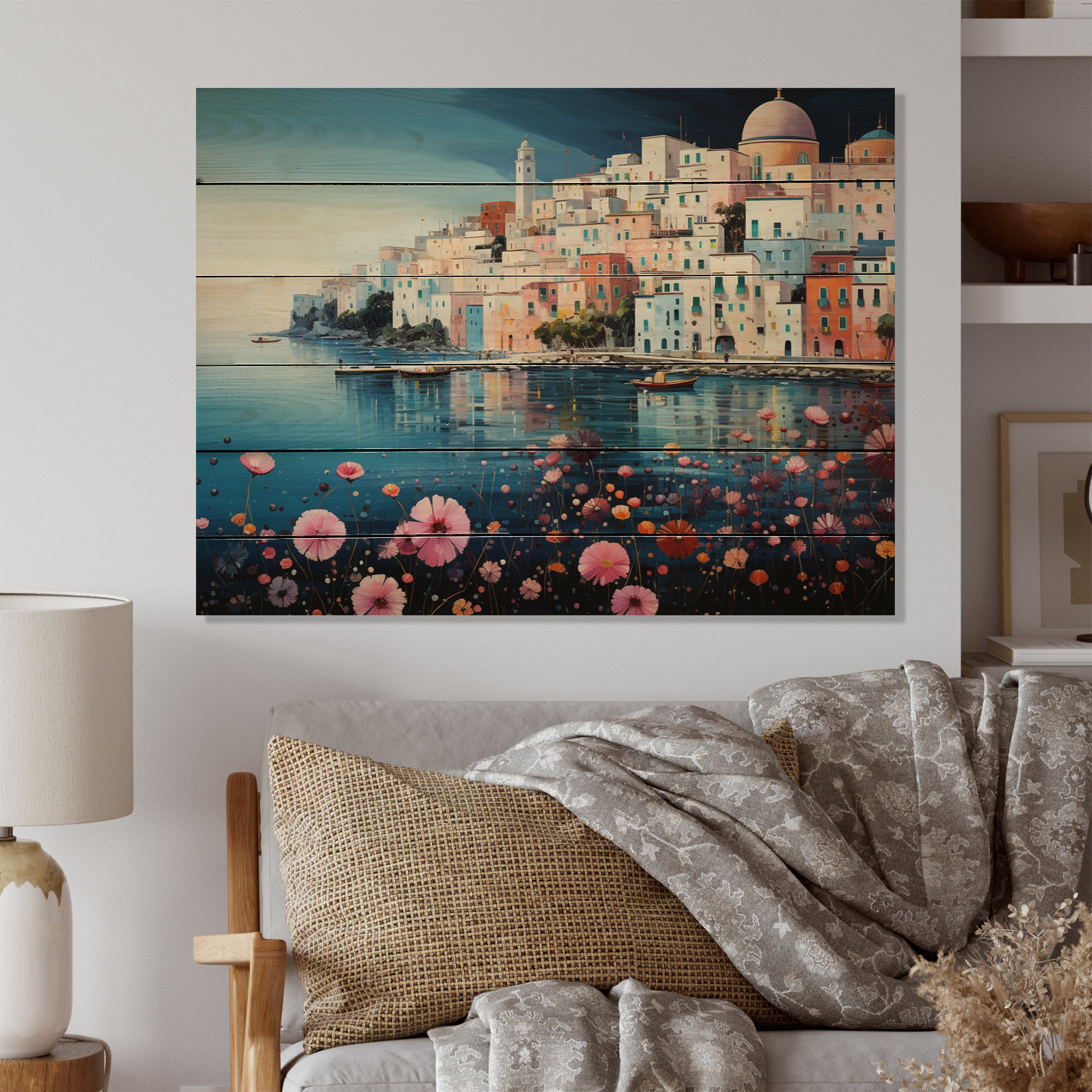 Red Barrel Studio® Pink Italy Capri Dreams - Unframed Print on Wood ...
