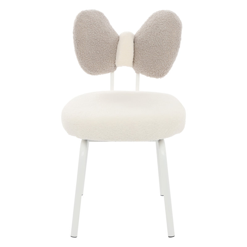 Mercer41 Elegant Butterfly Makeup Vanity Stool With Backrest | Wayfair
