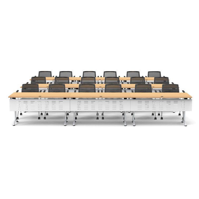 TeamWORK Tables 18 Person Training Meeting Seminar Tables with Modesty ...