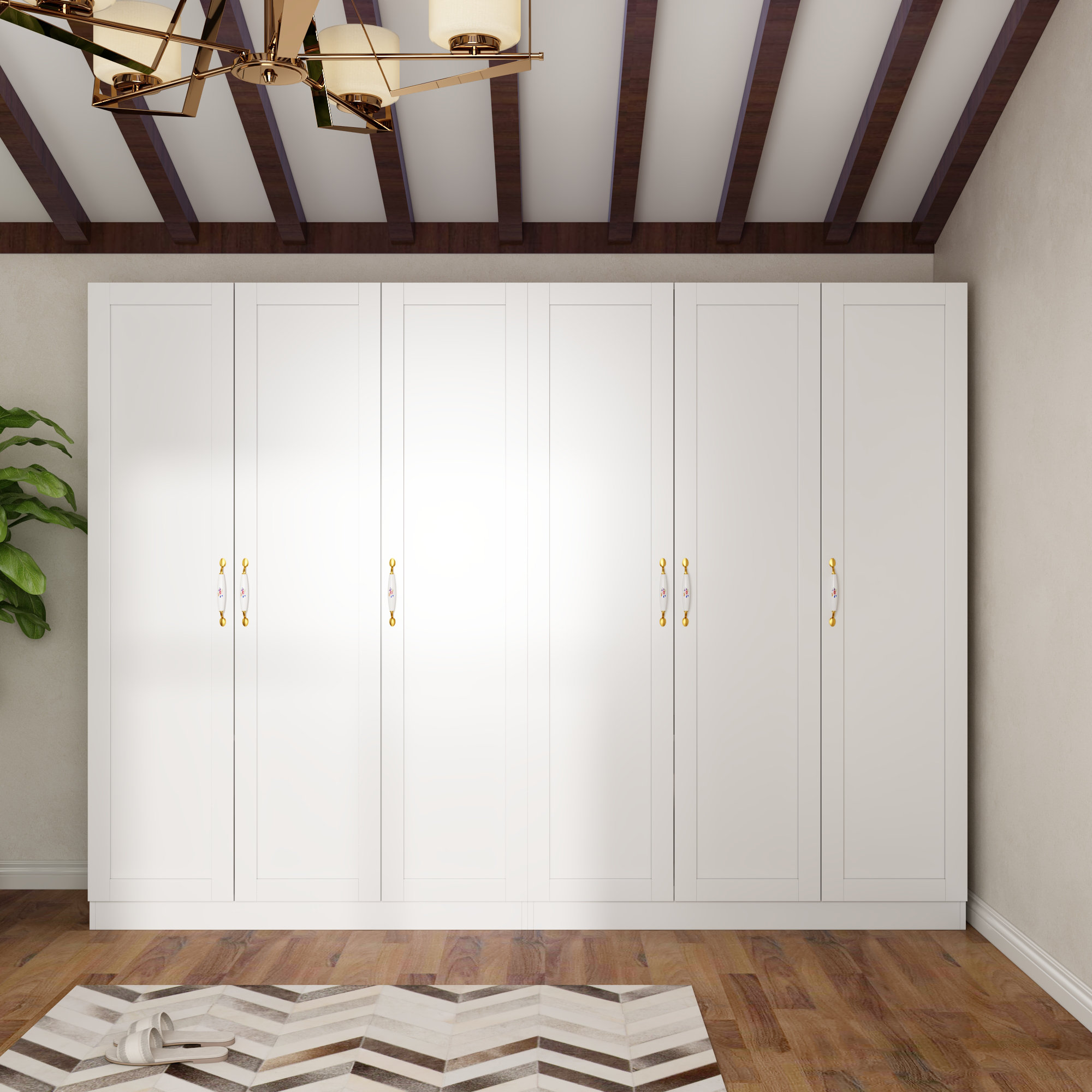 Latitude Run® Modern White Wardrobe Set With Anti-Tip Design (Set Of 2 ...