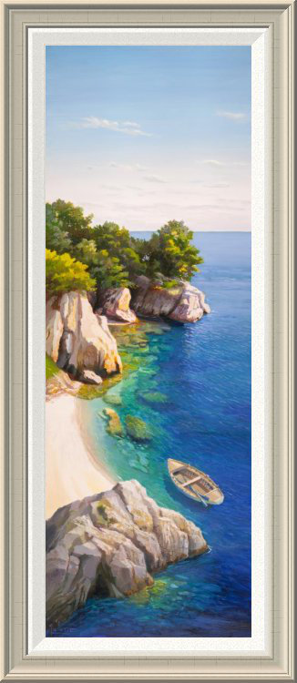 Global Gallery 'Caletta Nel Mediterraneo' by Adriano Galasso Framed ...