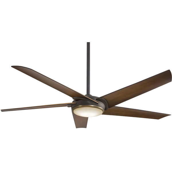 60" Raptor 5 - Blade LED Standard Ceiling Fan with Remote Control and ...