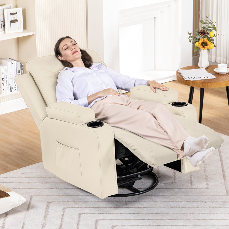 Ebern Designs Recliner Chair, Rocker Recliners for Adults, Swivel ...