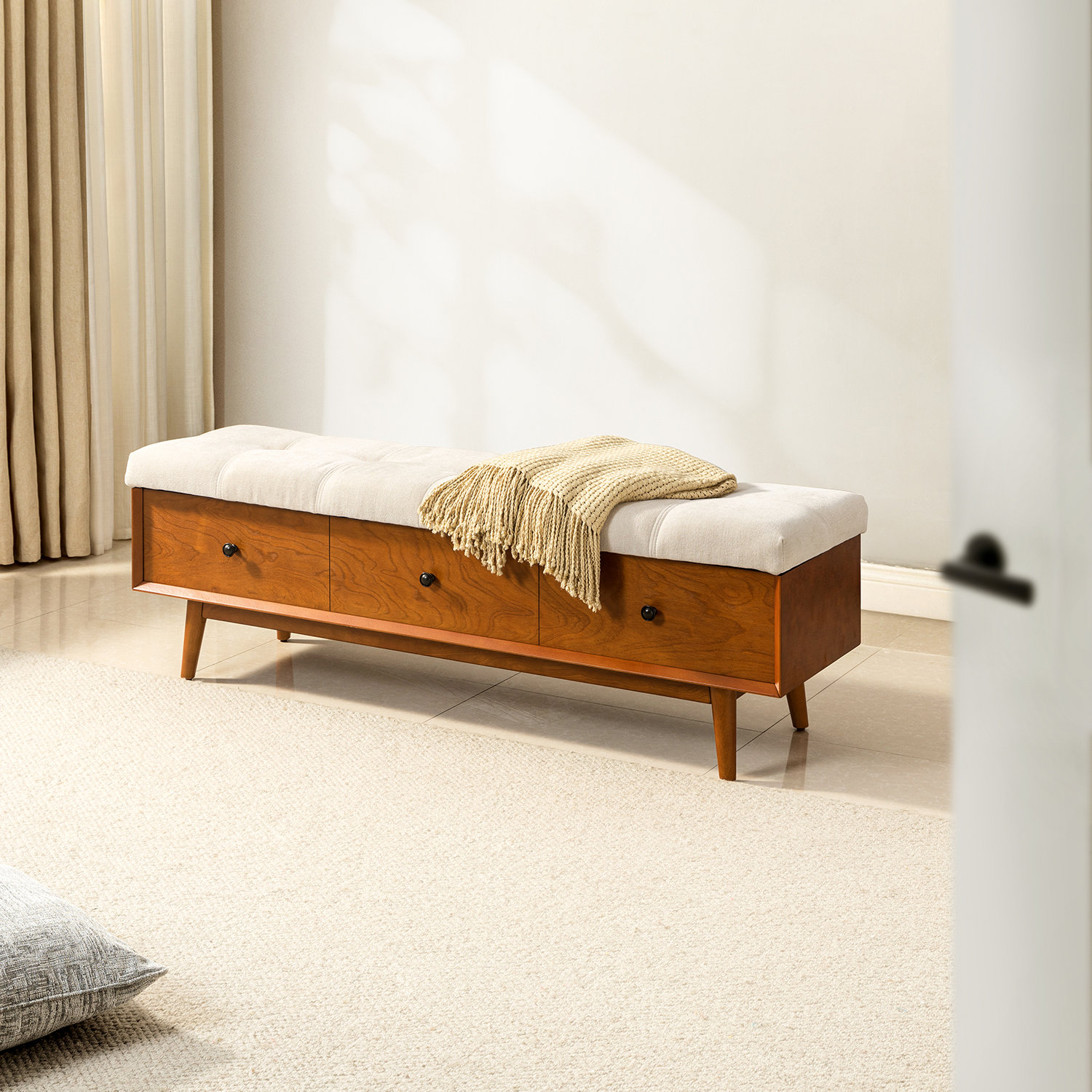 Wade Logan® Beauchamps Upholstered Flip Top Storage Bench And Reviews