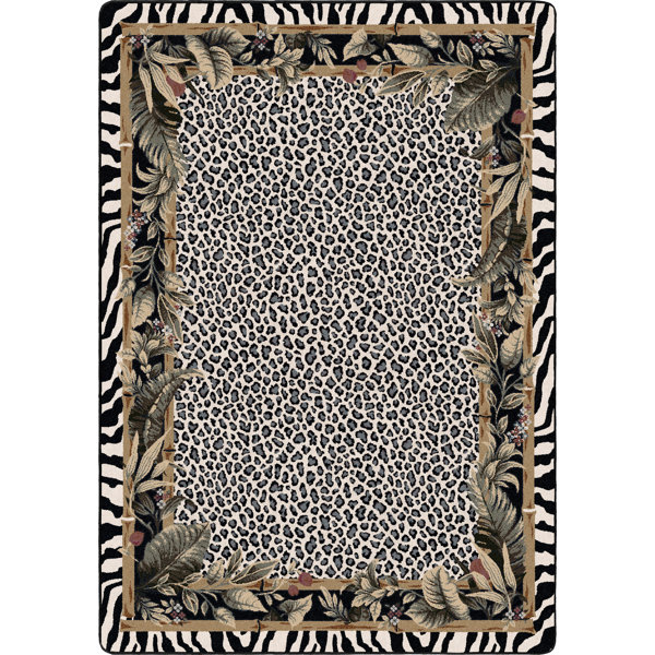Milliken Jungle Safari Snow Leopard Animal Print Area Rug & Reviews ...