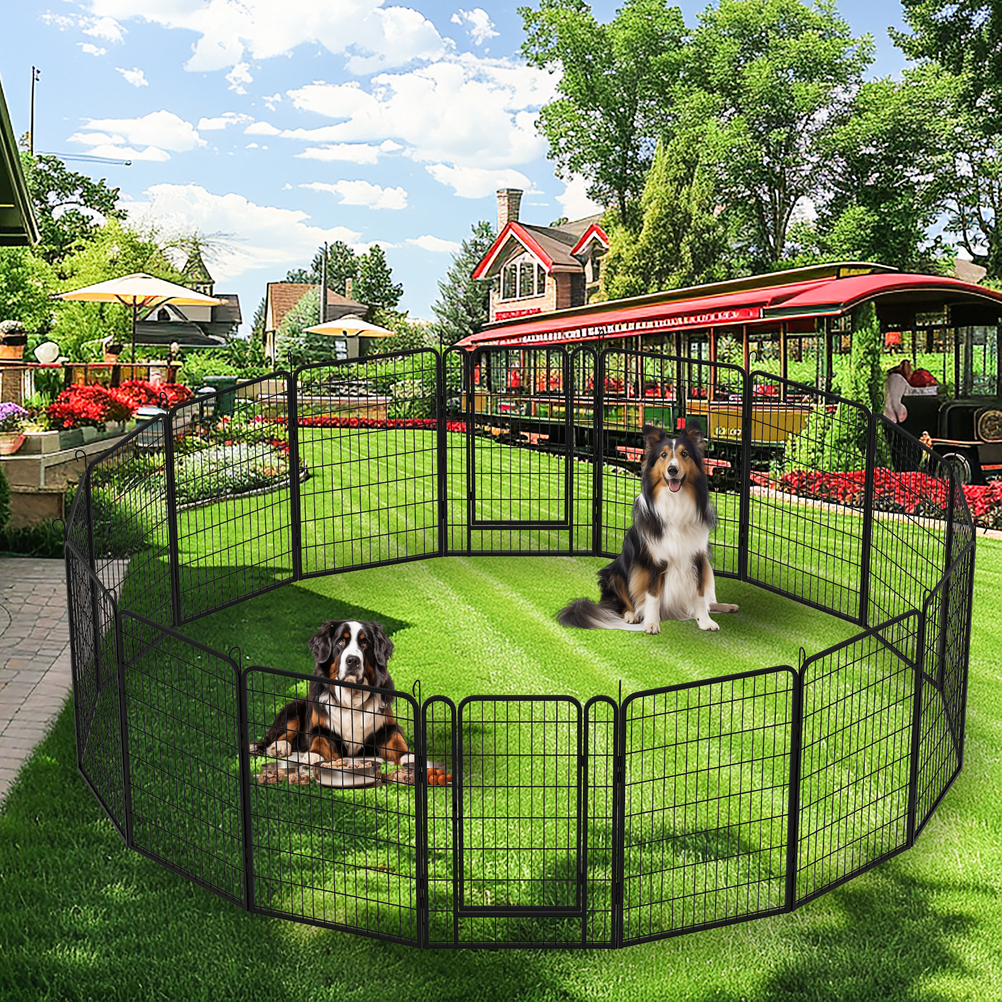 Tucker Murphy Pet™ Calumet 16 Panel Metal Exercise Pen With Door ...