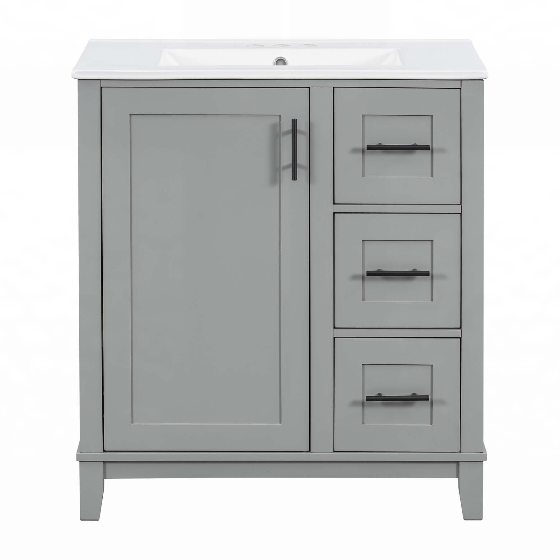 CARPET DESIGN UNLIMITED 2015 LLC 30-Inch Modern Bathroom Vanity with ...