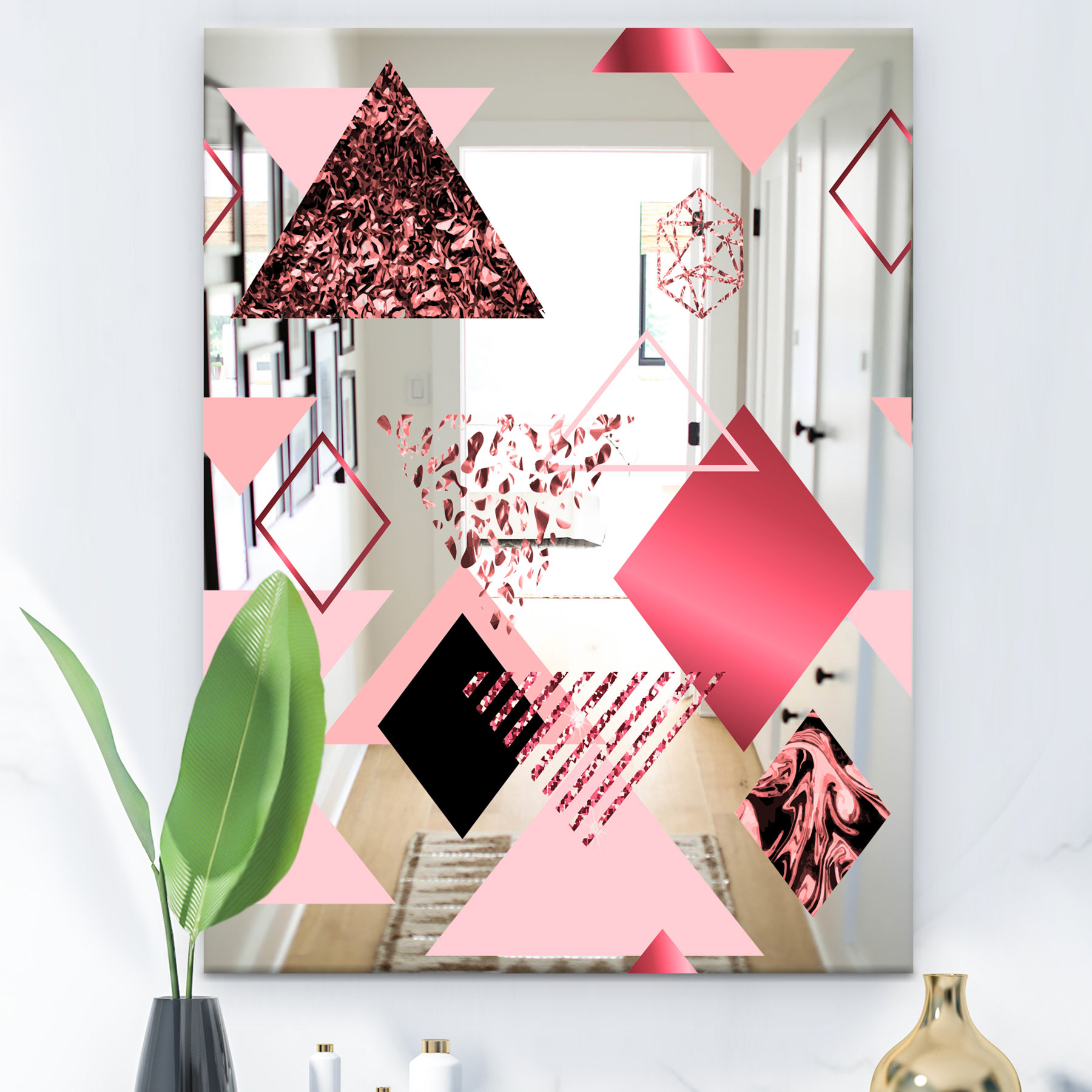 East Urban Home Triangular Spacy Spheres Mid-Century Frameless Accent ...