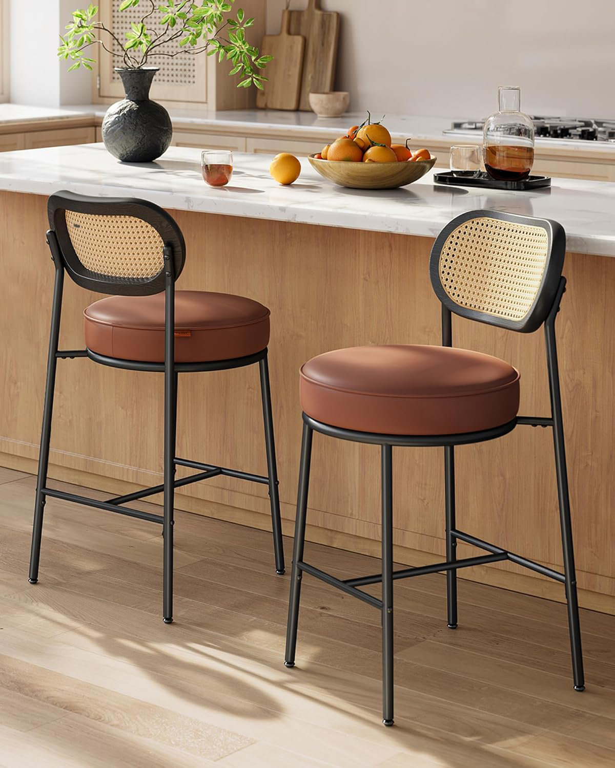 Bayou Breeze Bar Stools Set Of 2 Counter Height Bar Stool With PE ...