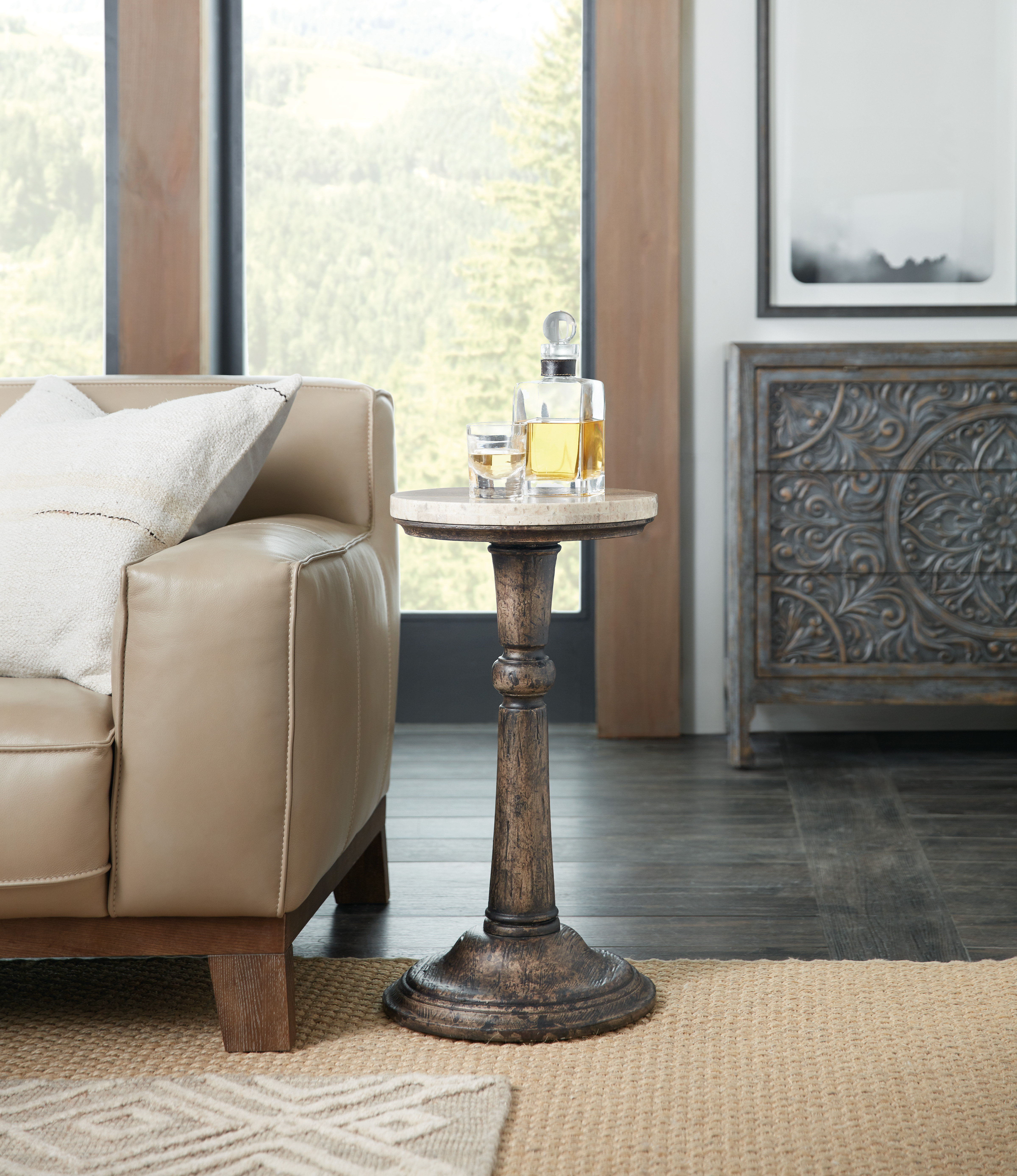 Hooker Furniture La Grange Stone Pedestal End Table & Reviews | Wayfair