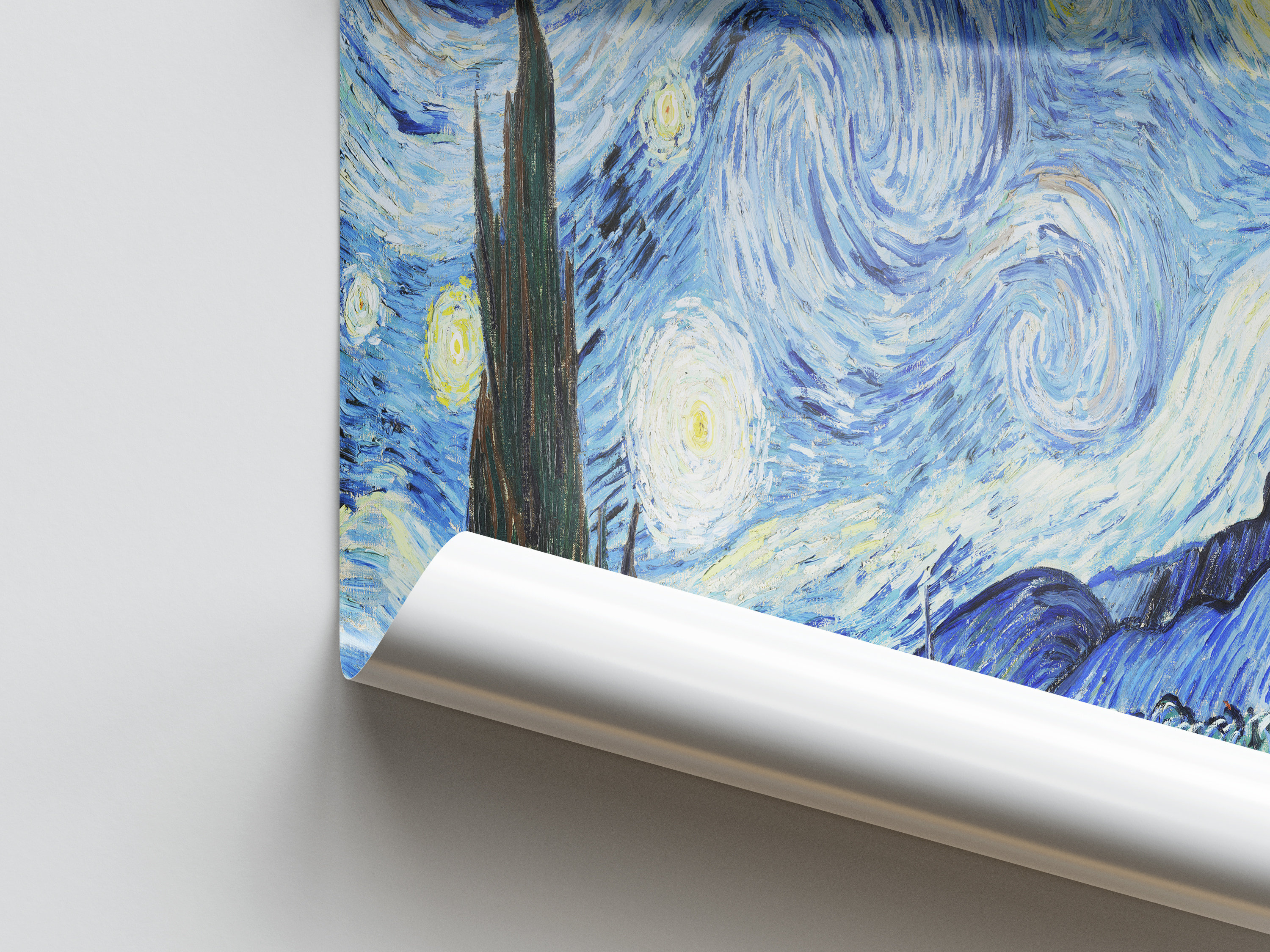 Lark Manor Oil Painting Print, The Starry Night Art Canvas, Vincent Van ...