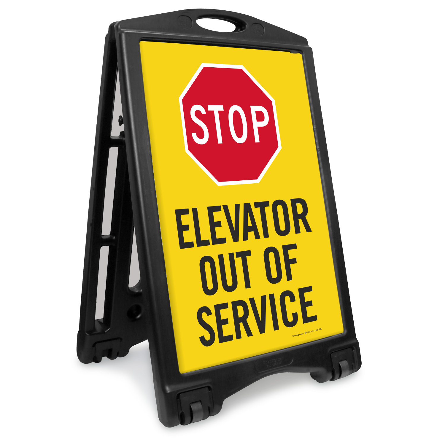 SmartSign STOP Elevator Out Of Service Portable Sidewalk Sign | Wayfair