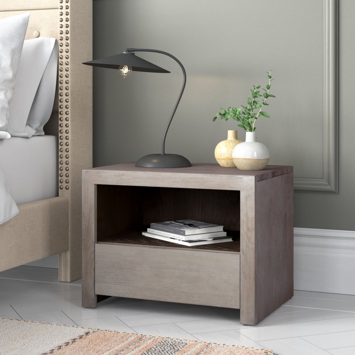 Joss & Main Treble 24" Width - Drawer Nightstand in Taupe & Reviews ...