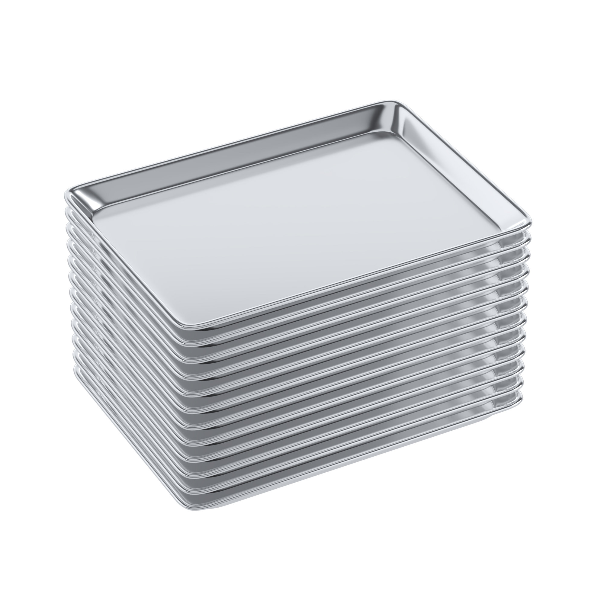 Amgood 13 In. X 18 In. 19 Gauge Half Size Aluminum Bun / Sheet Pan ...
