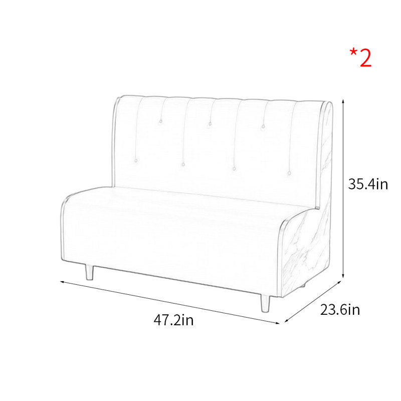 Canadian Linen Modern Simple Luxury Cafe Restaurant Soft Benches Faux ...