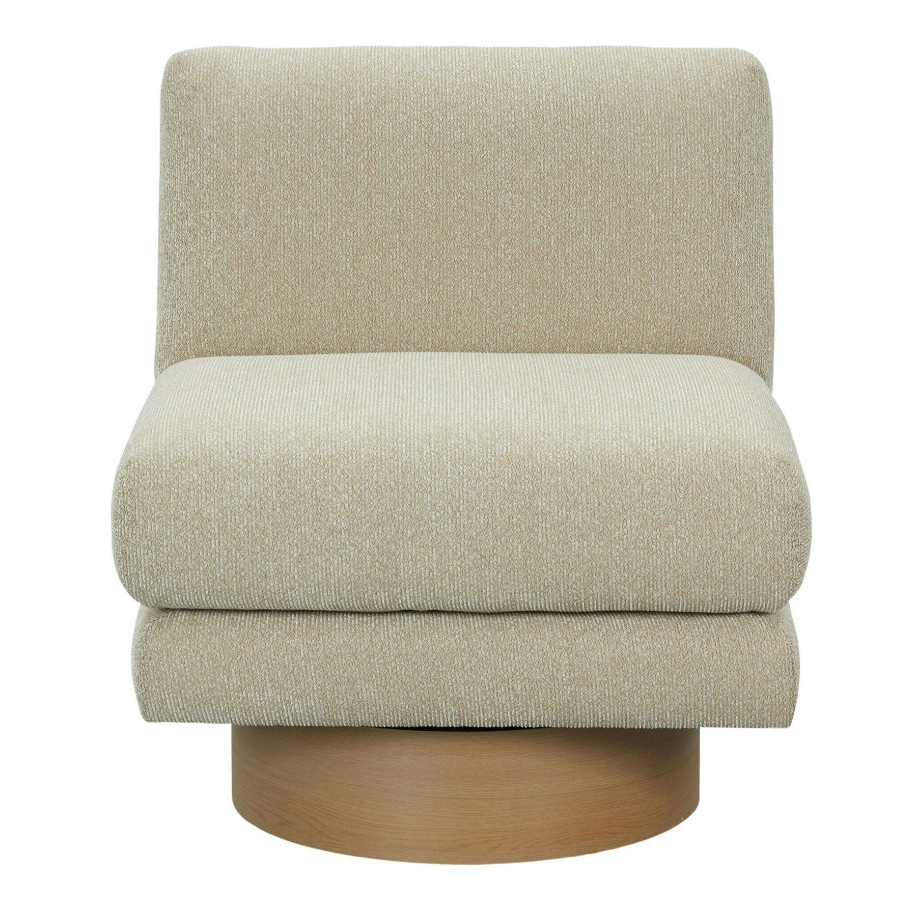 Corrigan Studio® Petito - Modern Beige Fabric + Chestnut Accent Chair ...