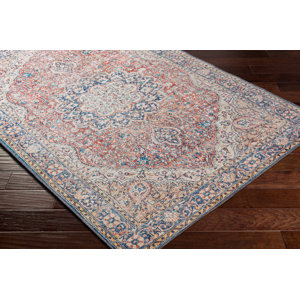Langley Street Oriental Blue/Red/Ivory Area Rug & Reviews | Wayfair