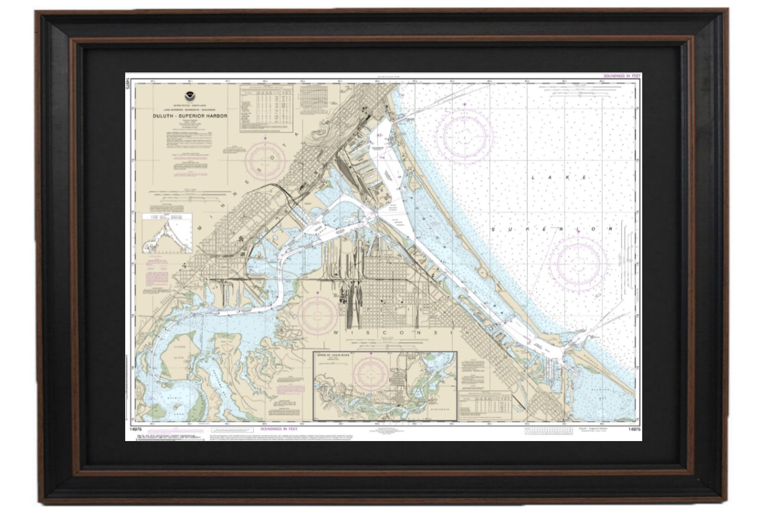 Longshore Tides Lake Superior, Duluth-Superior Harbor | Nautical Chart ...
