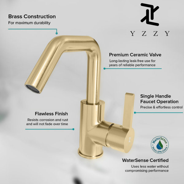 YZZY Single Hole Faucet Single-handle Bathroom Faucet & Reviews | Wayfair