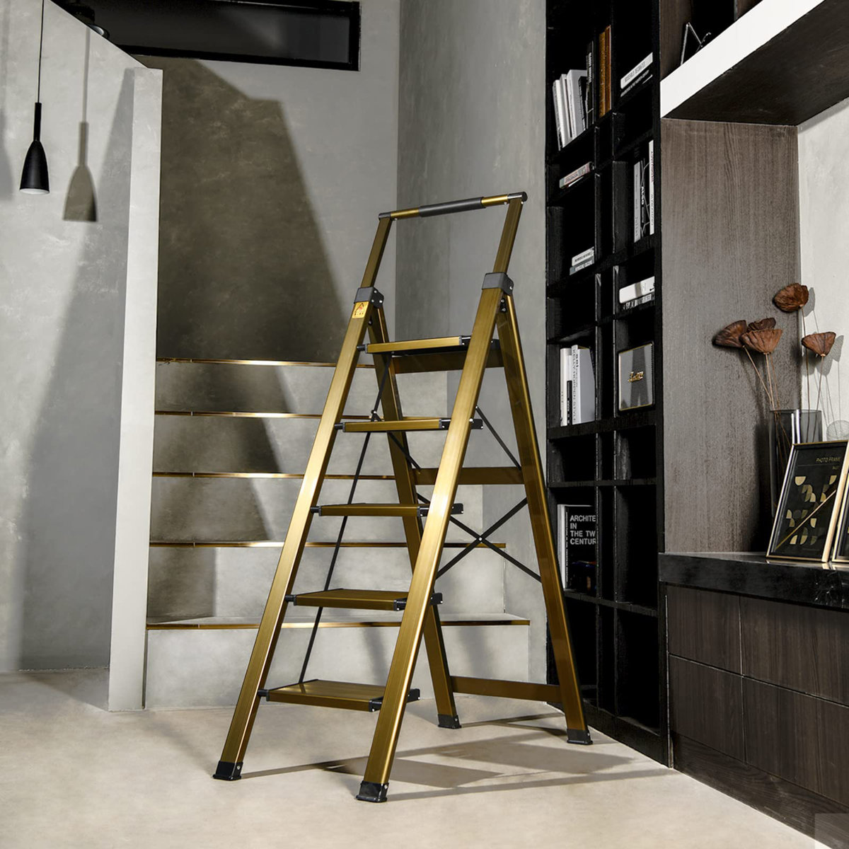 WFX Utility™ 5 - Step Aluminum Folding Step Ladder | Wayfair