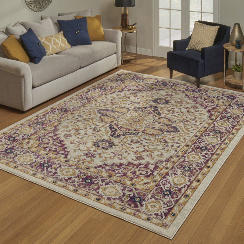 Gertmenian Scanda Bristol Moroccan Bohemian Ivory/Magenta/Orange ...