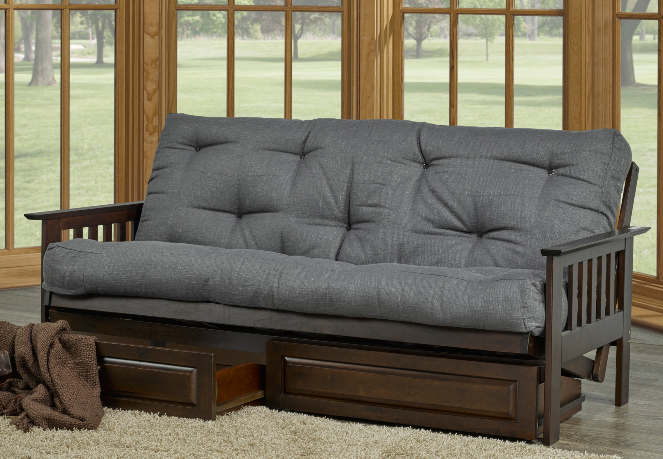 Red Barrel Studio® Mazur 80" Futon Frame | Wayfair