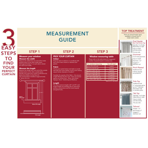 Latitude Run® Wook Solid Semi-Sheer Dual(Back Tab and Rod Pocket ...