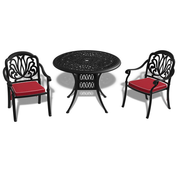 Astoria Grand Manolya Metal Bar Set with Stools | Wayfair