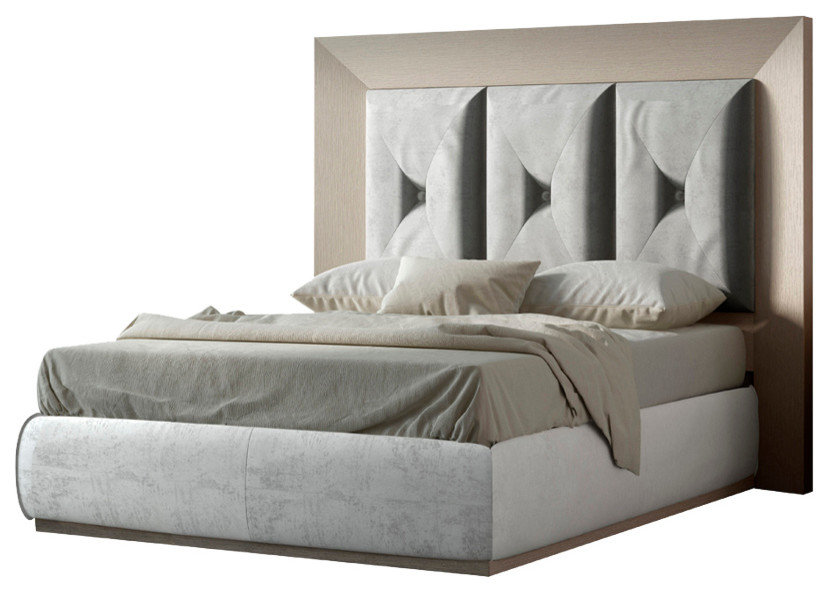 Hispania Home Solid Wood and Upholstered Standard Bed | Wayfair