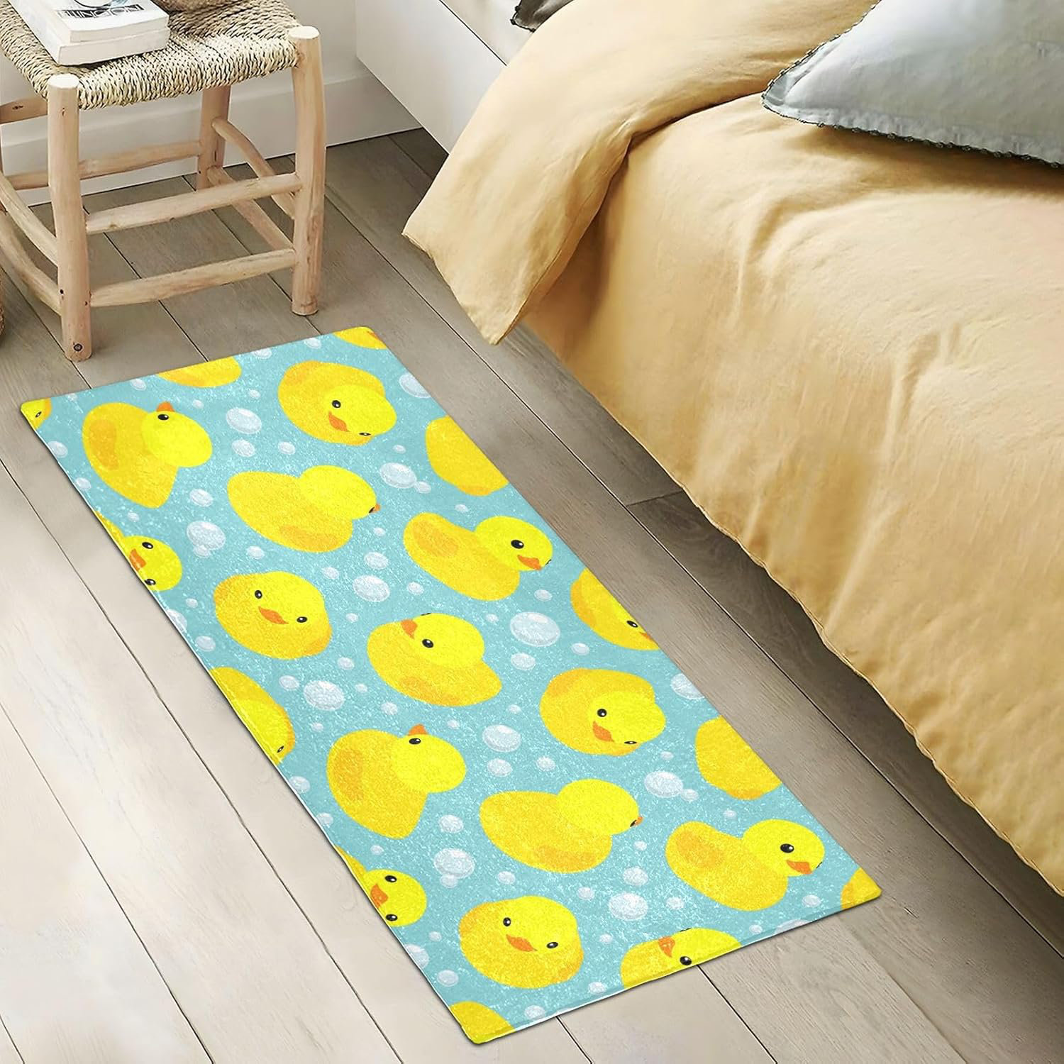 Rosalind Wheeler Yellow Rubber Ducks Bathroom Rug Mat 39X20in, Extra ...