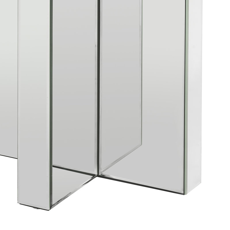 Mercer41 Elisabette Pedestal End Table in Mirrored | Wayfair